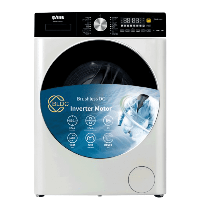 غسالة فتحة امامية سرين 10 كيلو - انفرتر - أبيض SRWM-10FDW